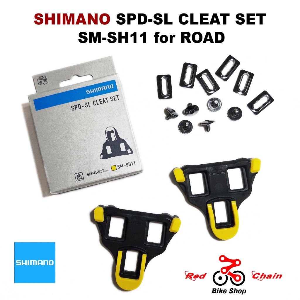 SHIMANO SPD-SL CLEAT SET SH-11, Self-Aligning 6 Degrees, for ROAD Cleat ...