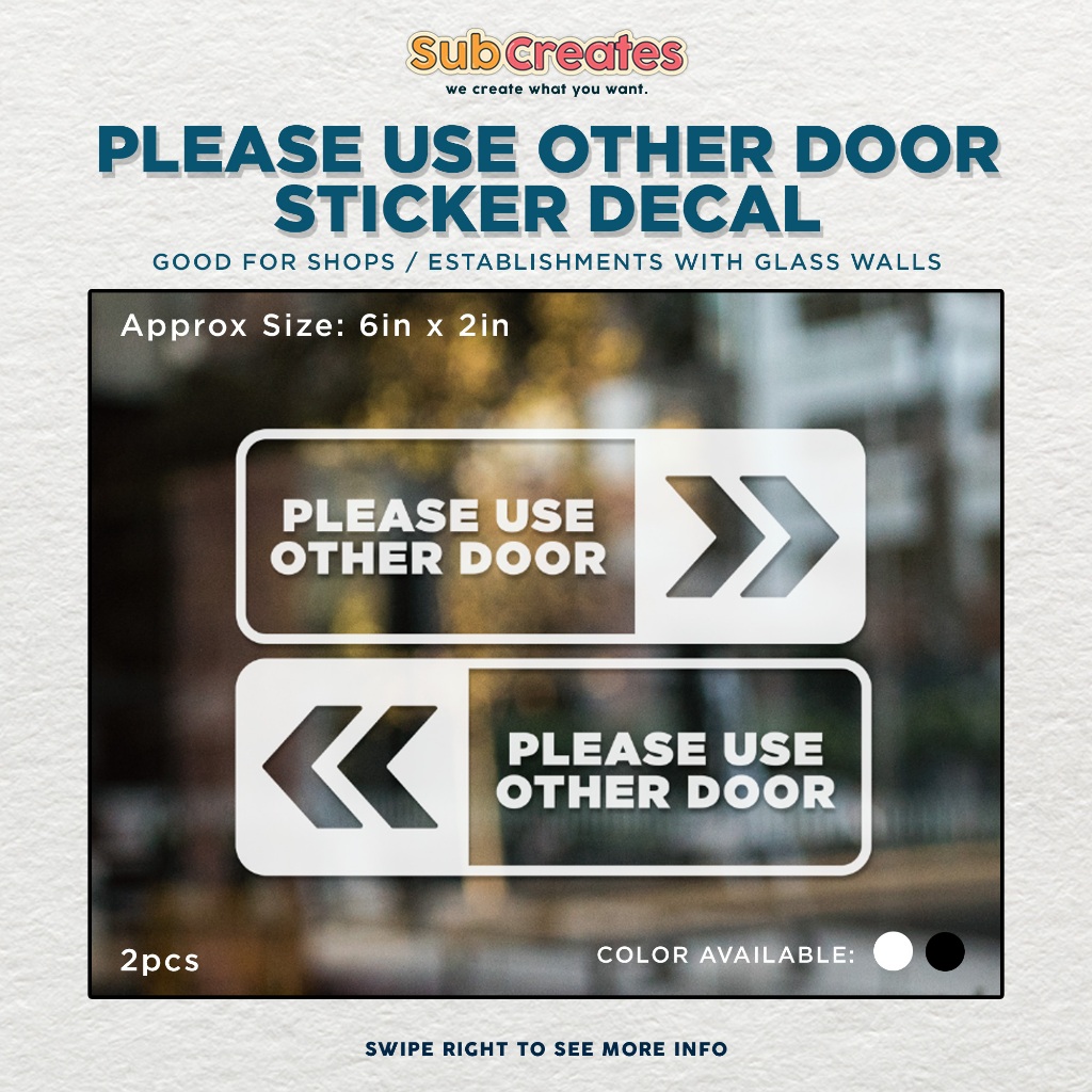 Shop please use other door signage for Sale on Shopee Philippines
