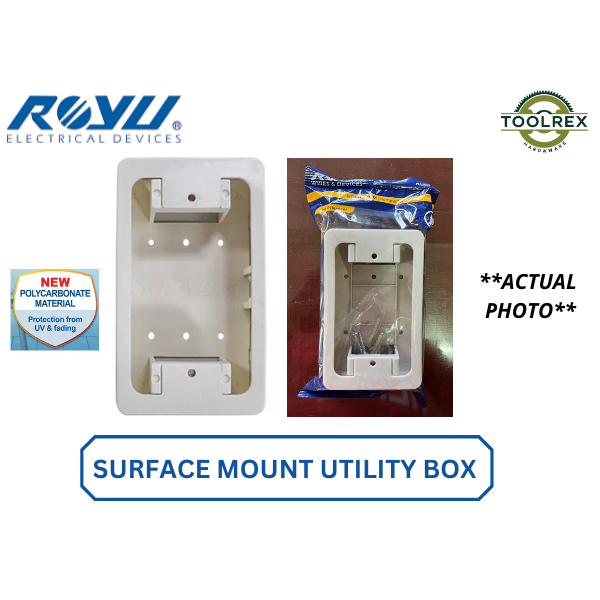 ROYU PVC Amco Box ( Surface Utility Box ) | Shopee Philippines
