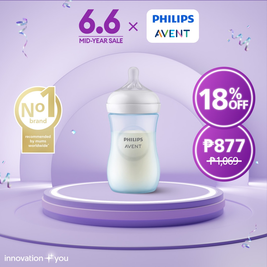 Philips AVENT 9oz Natural Response Baby Bottle Blue | Shopee Philippines