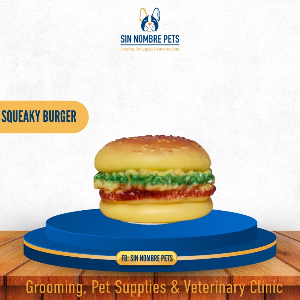 Chew Toy fake Burger toy Squeaky Burger Toy for Dogs Pet Dog Cat Toy ...