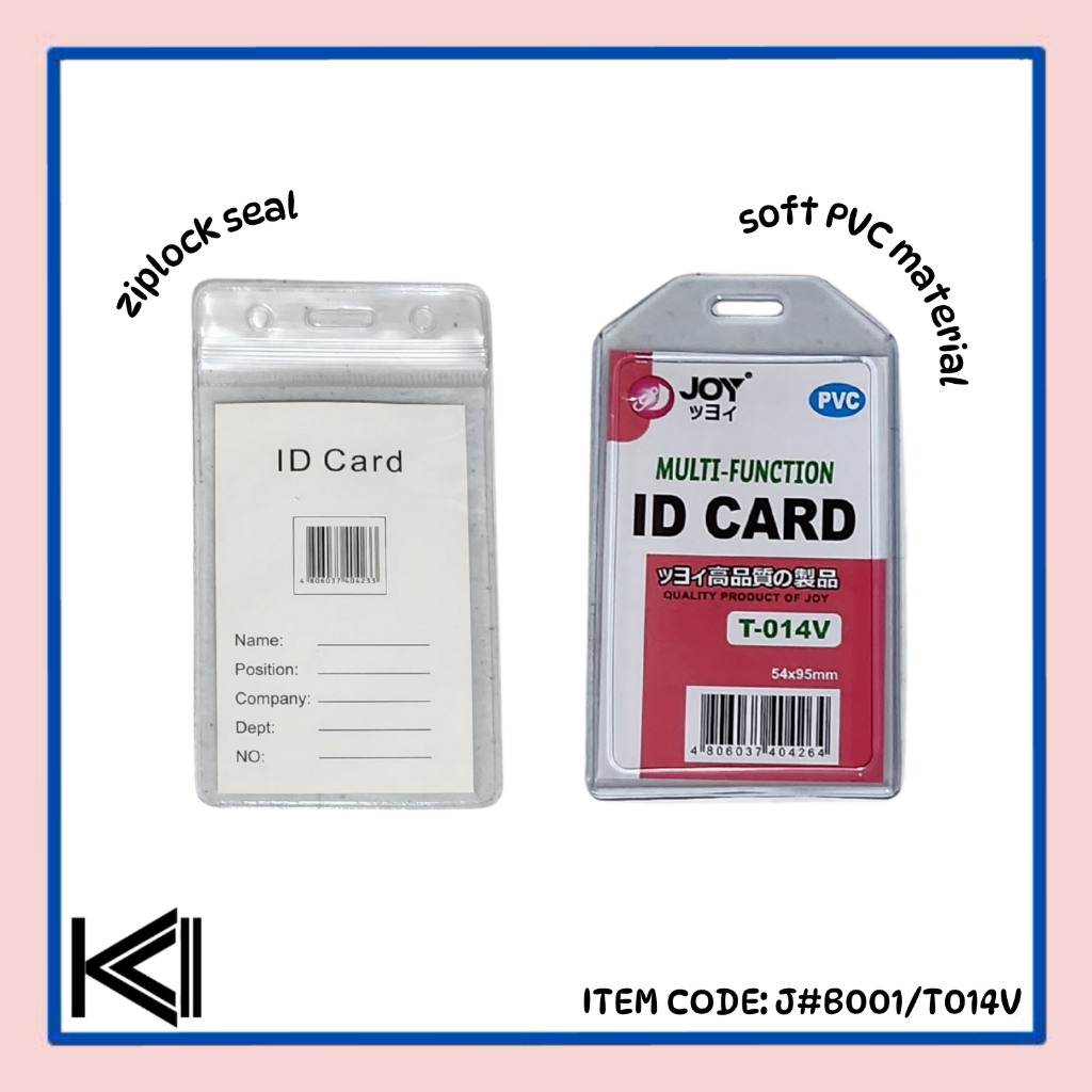 (5/10PCS) Joy ID Card Case Ziplock and PVC Type | Shopee Philippines
