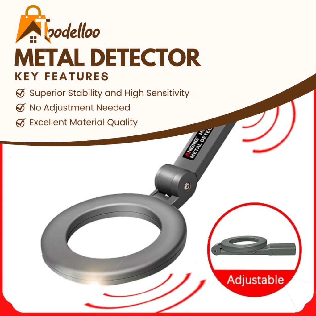 Portable Metal Detector – High Sensitivity, Adjustable Scanner for Gold ...