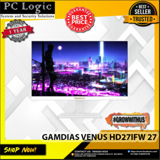 GAMDIAS VENUS HD27IFW 27" FAST IPS 165HZ FLAT GAMING MONITOR I WHITE ...