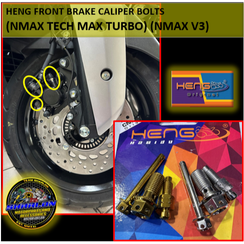 HENG Original Front Brake Caliper Set Bolts for YAMAHA NMAX TECH MAX ...