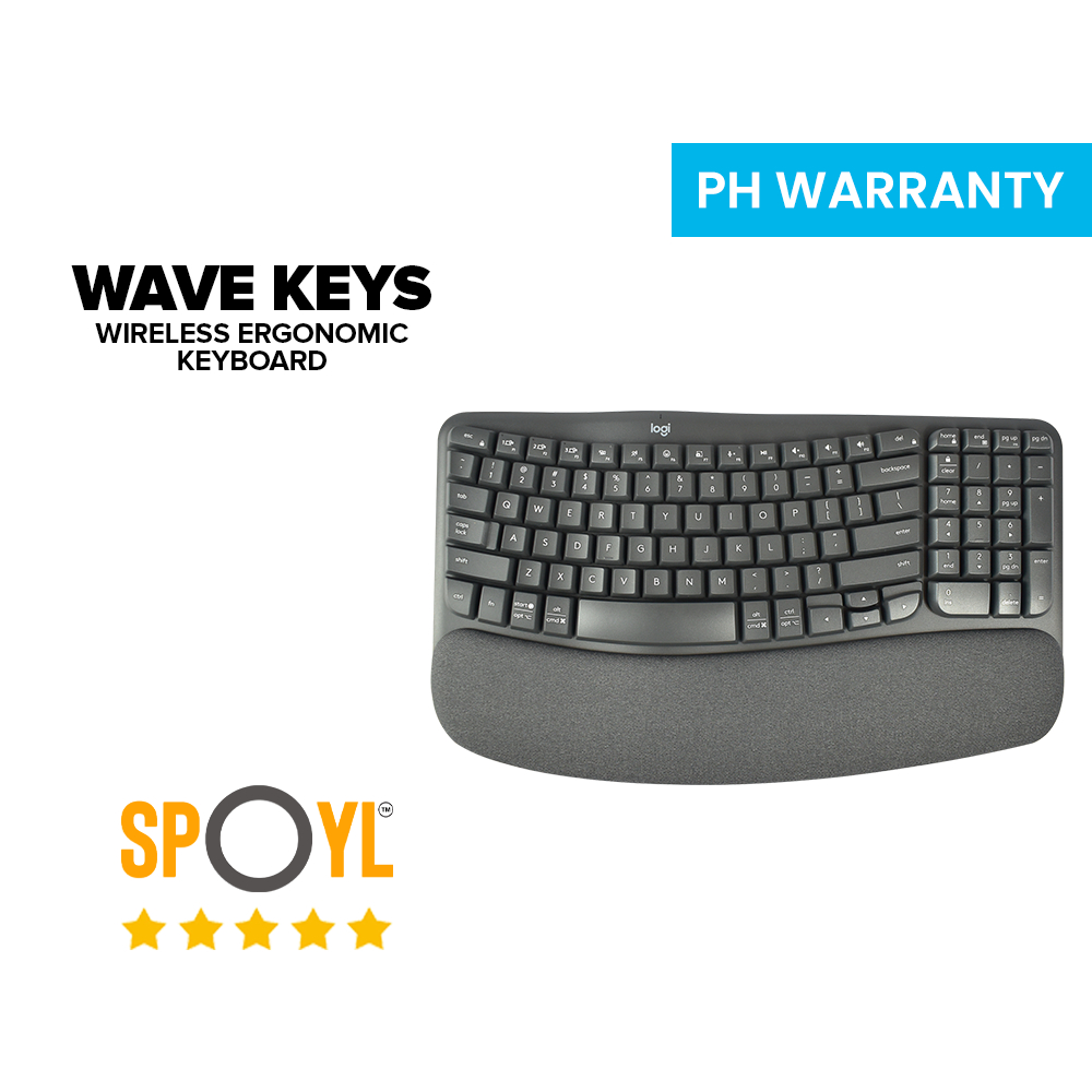 Logitech Wave Keys Wireless Ergonomic Keyboard | Shopee Philippines