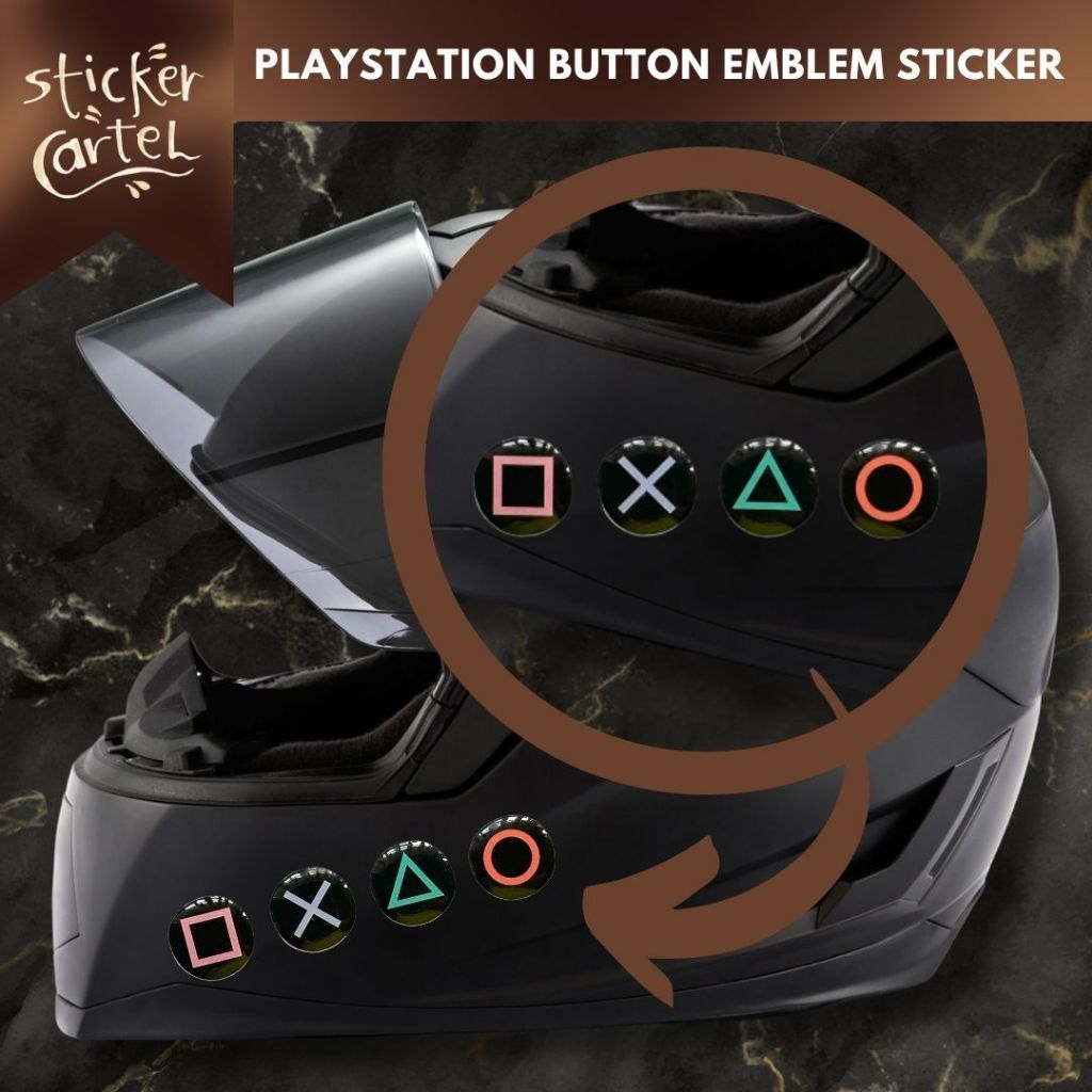 Squid Game PlayStation Button Emblem Sticker for Helmets Controller ...