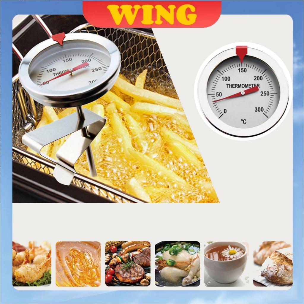 Instant Read Kitchen Oil Temperature Gauge Deep Fry Food Meat BBQ Grill ...