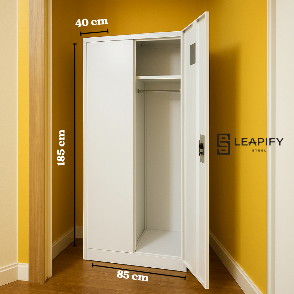 LUKE | Modern Steel Wardrobe by Leapify Steel -Heavy-duty Steel Cabinet ...
