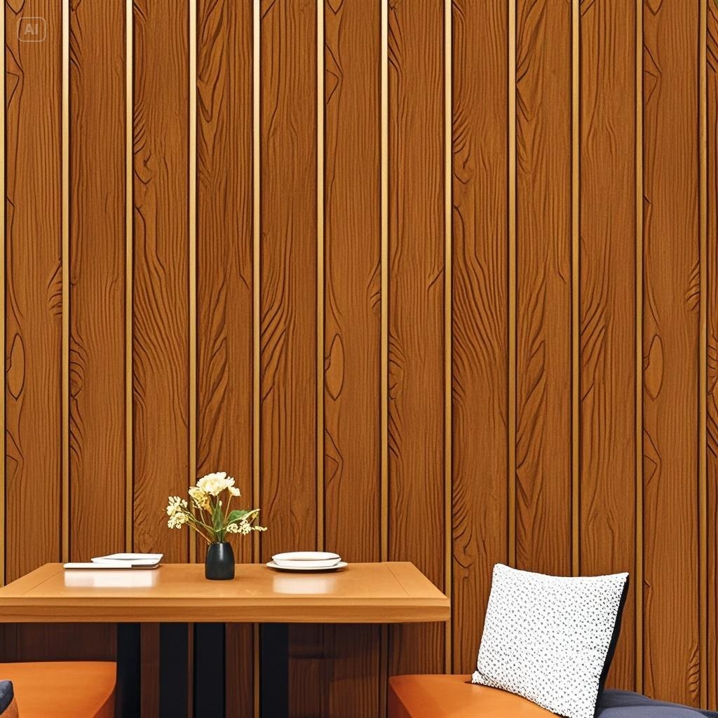 Supermax Modern Wood Grille Design Wallpaper 10M by 45CM PVC Self ...