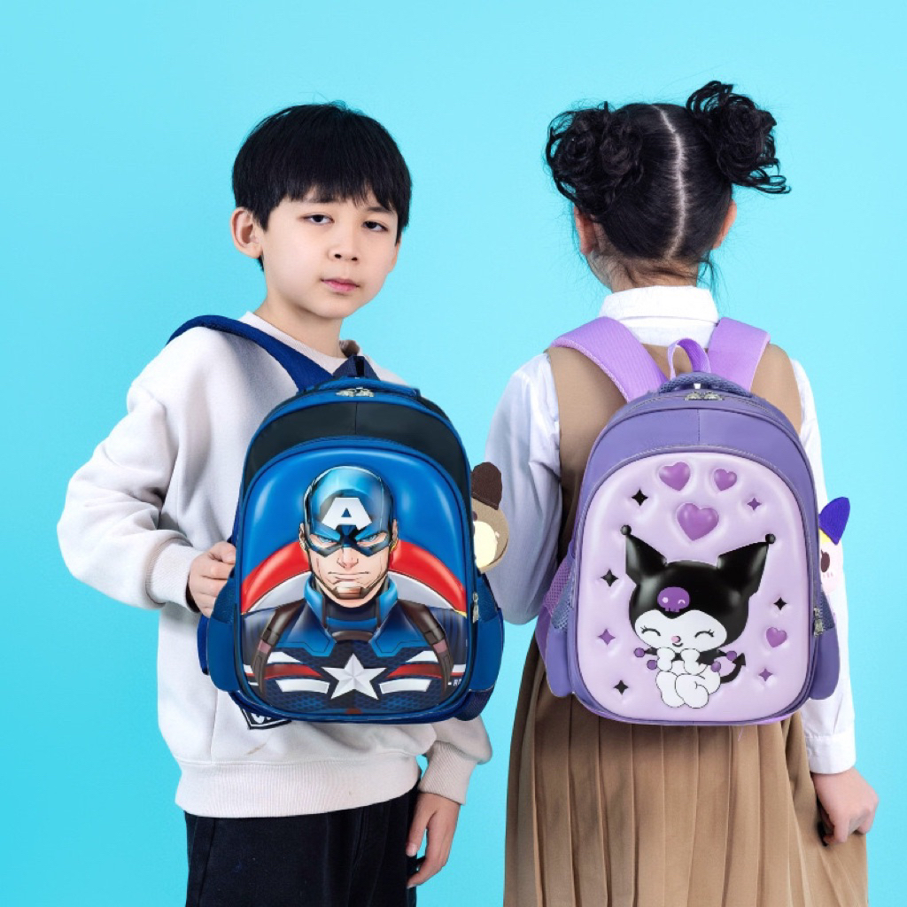 EVY Kids Girl Back Pack 12 inches School Bag Cute Cartoons Bag | Shopee ...