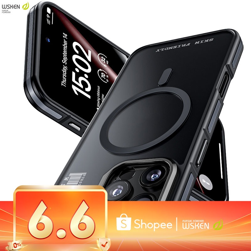 WSKEN for IP15Pro Max/14/13 Magnetic Slim Fit Case[Skin Friendly ...