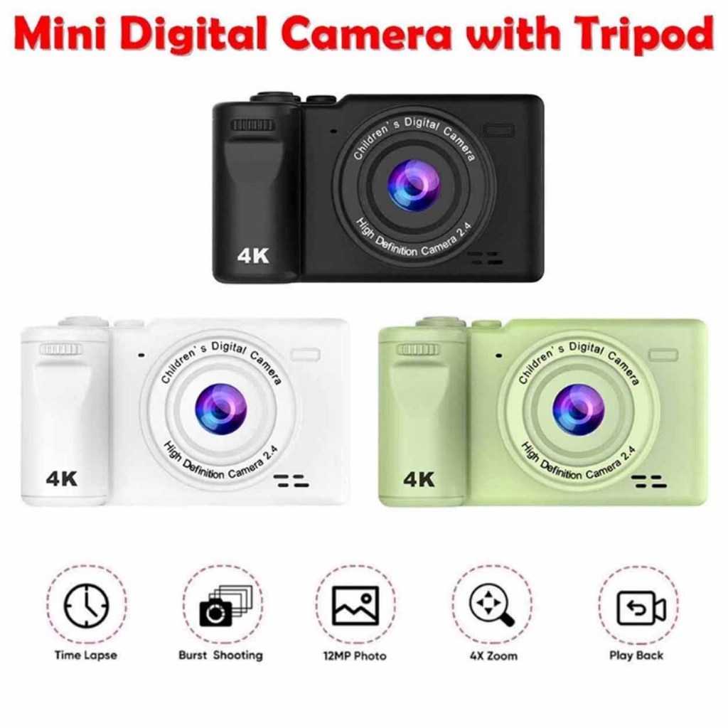 Mini Digital Camera 2.4 inch 8x Digital Zoom Recording Videos ...