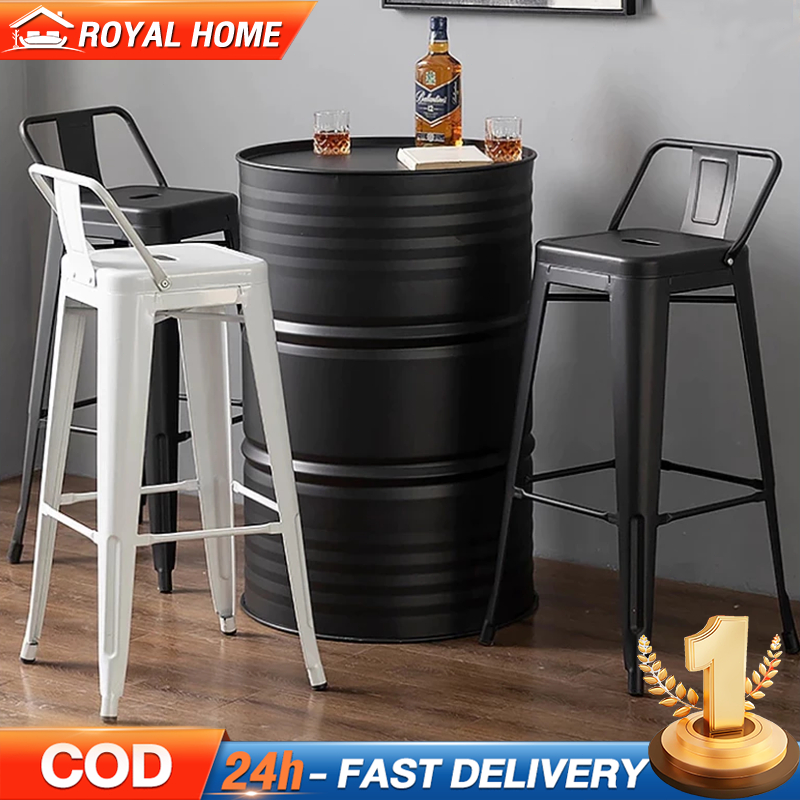 Bar chair High back metal chair Bar chair Bar Dining Chair Stool Metal ...