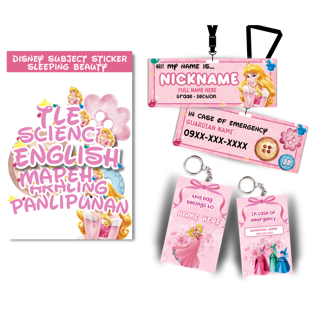 BACK TO SCHOOL 4in1 PERSONALIZED PVC NAME TAG/SUBJECT STICKER/ BAG TAG ...