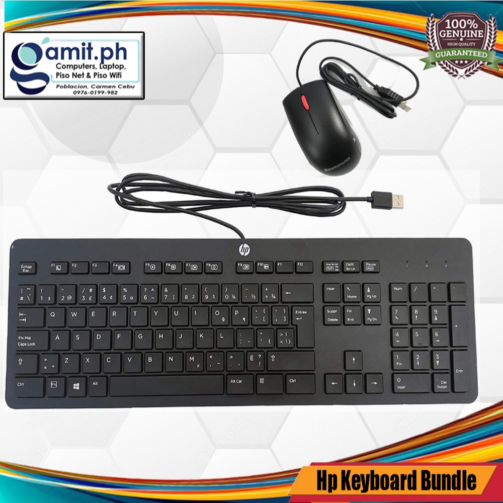 Hp USB Keyboard & Mouse Combo Genuine Original for Desktop, Laptop ...