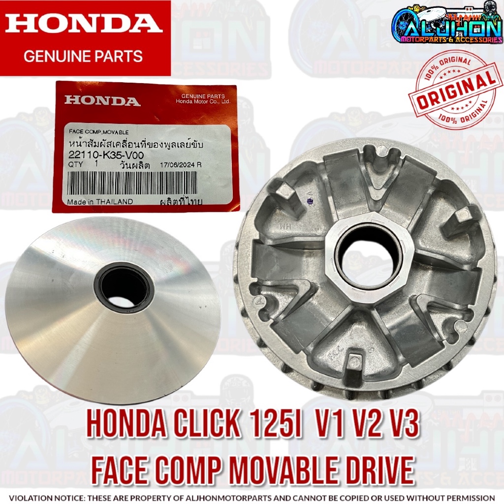 HONDA GENUINE FACE COMP MOVABLE DRIVE ( PULLEY ) CLICK 125i V1 V2 V3 ...