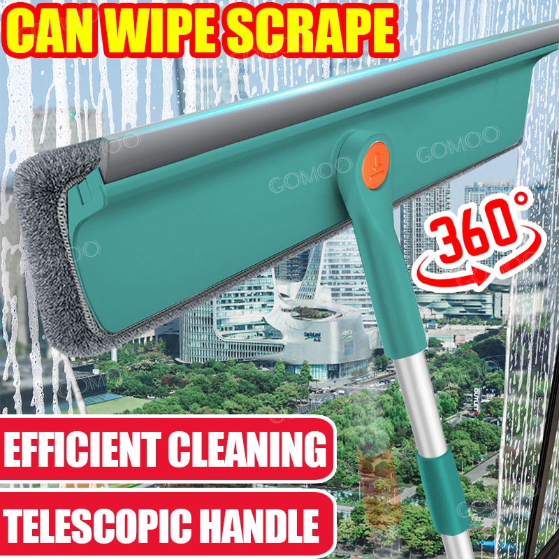 Window Mop Window Cleaner Dual Action Scraper Sponge for Streak Free ...
