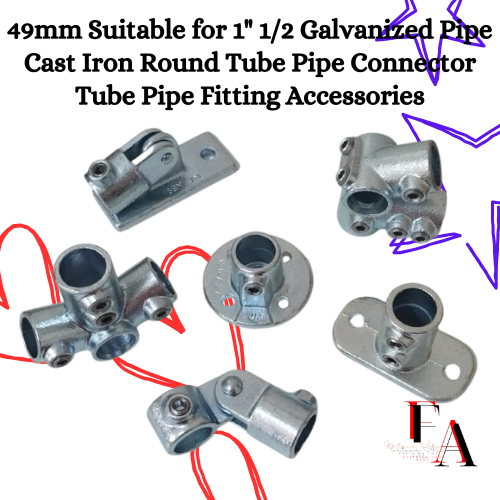 49mm Suitable for 1" 1/2 Galvanized Pipe Cast Iron Round Tube Pipe ...