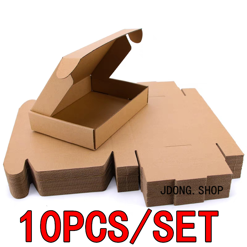 10PCS Kraft Paper Folding Box Corrugated Board Box for Gift Packing ...
