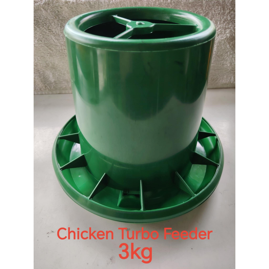 TURBO FEEDER AUTOMATIC CHICKEN FEEDER CHICKEN FEEDER ROOSTER FEEDER 3kg 7kg | Shopee Philippines