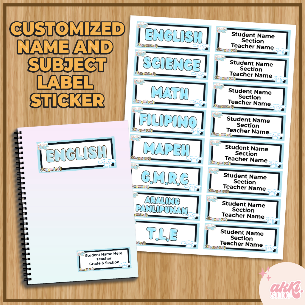 Customized Subject Sticker Label | Shopee Philippines