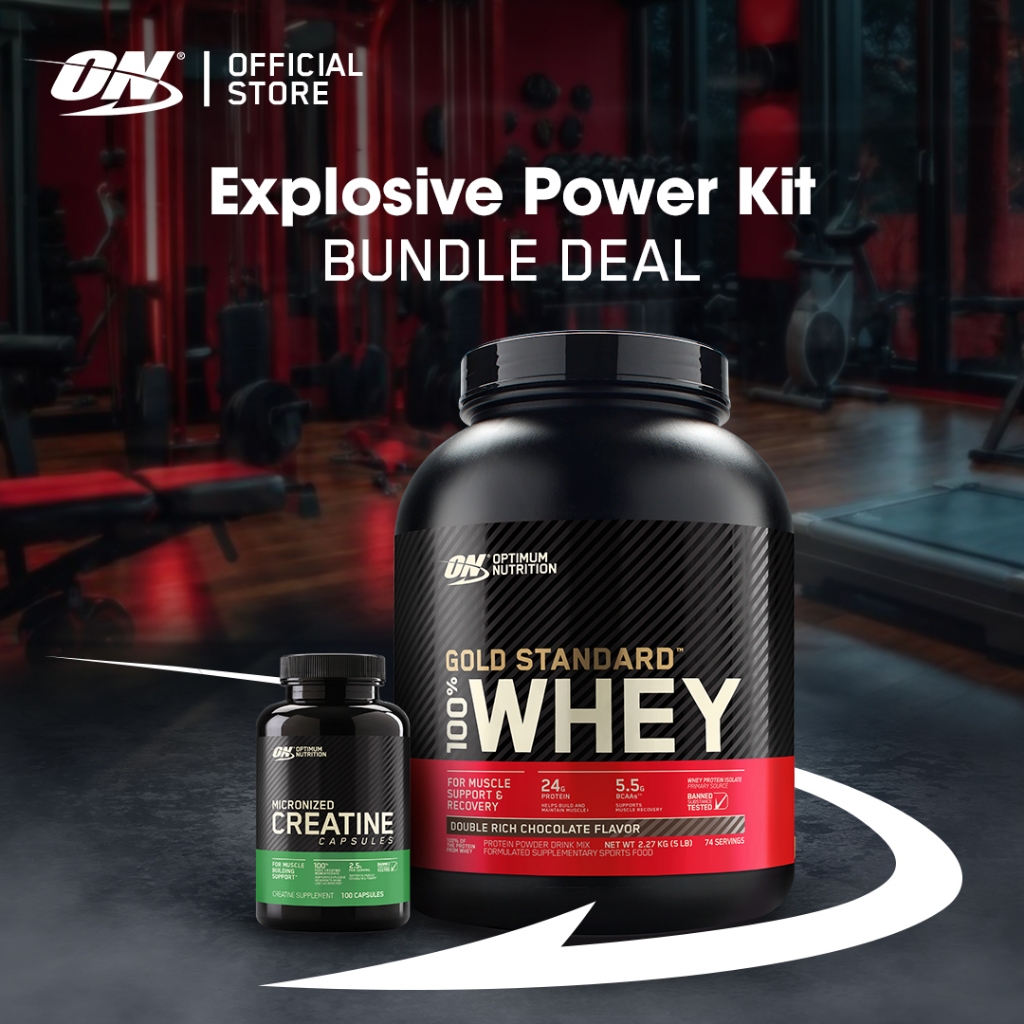 Gold Standard 100% Whey Protein 5 lbs + Creatine Capsules | Shopee ...