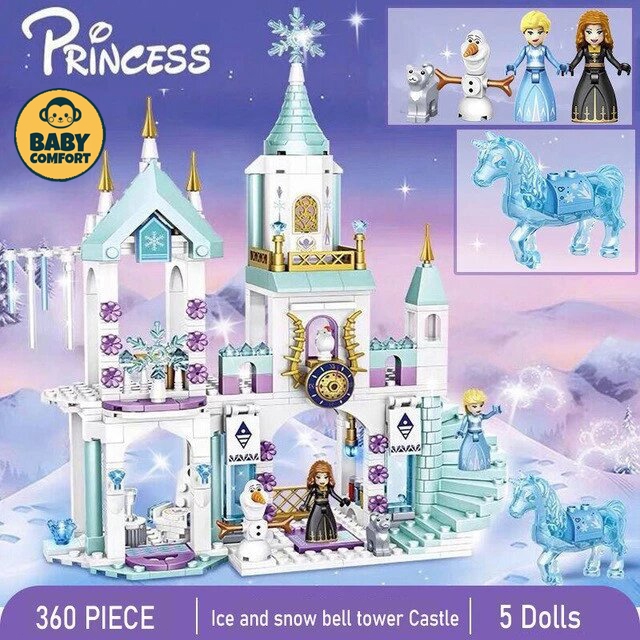 YUNLEO 360pc Compatible Friends Series House Frozen Ice Castle Building ...