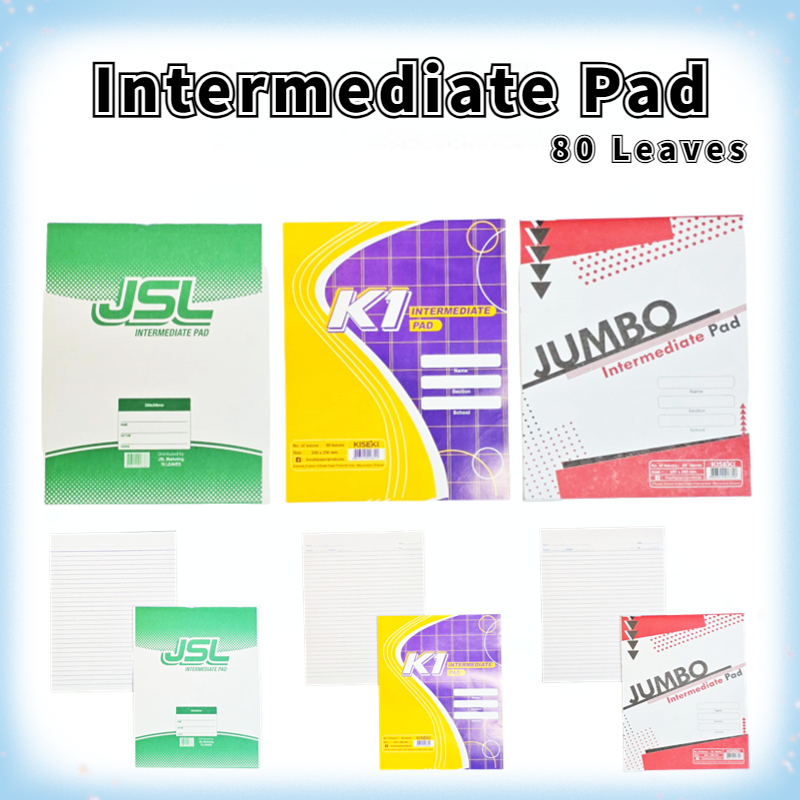 BG Baby Intermediate Pad Paper Set 5/10pcs 80 Leaves Grade School ...