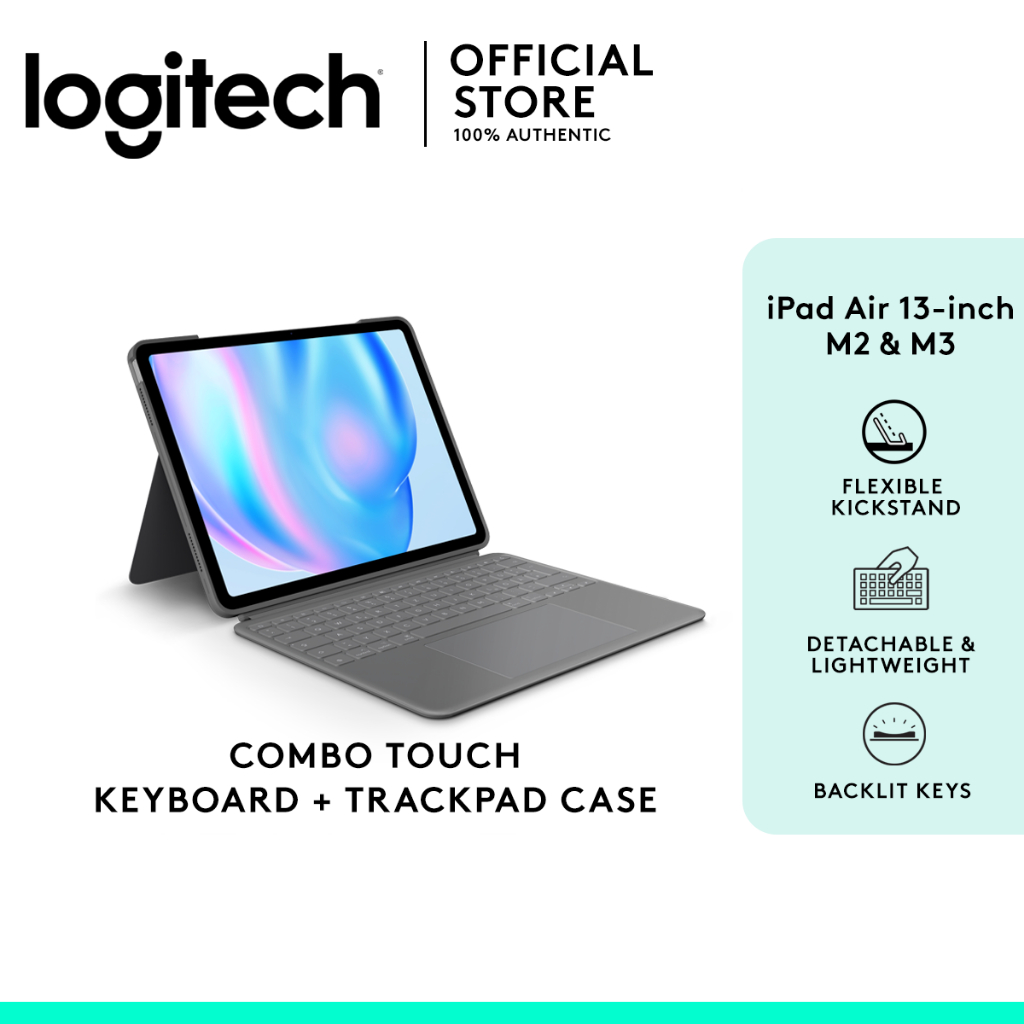 Logitech Combo Touch for iPad Air 13-inch M2 M3 Detachable iPad ...