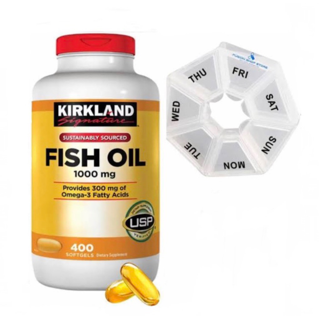 Exp. Oct. 2027 Authentic Klrkland FishOil 1000mg 400 Softgels ...