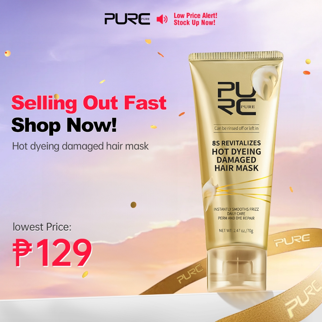 PURC 8S Hot Dyeing Damaged Hair Mask Instantly Smooths Frizz Daily Treatment with Amino Acids ...