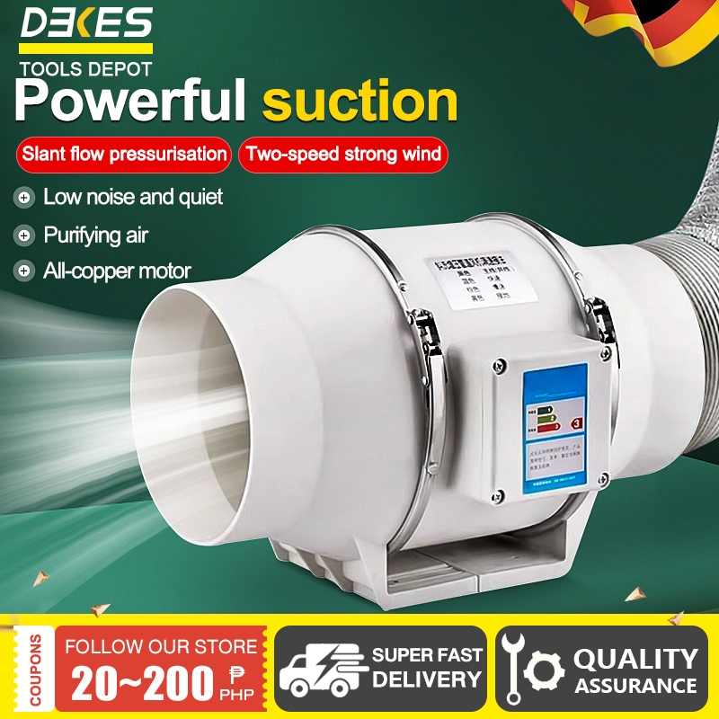 4-inch/6-inch/8-inch high suction inline duct booster fan extraction ...