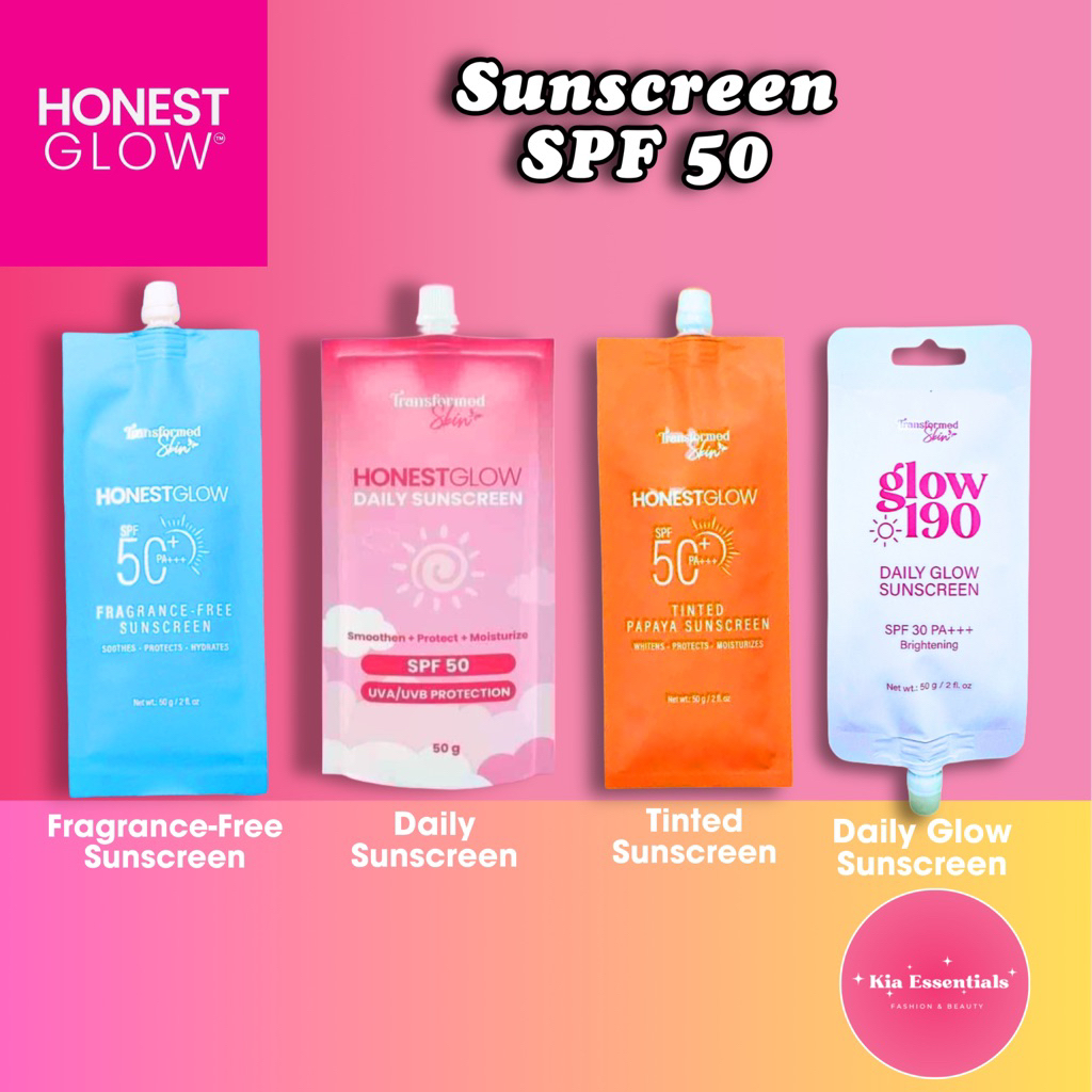 HonestGlow190 Sunscreen with SPF50 Daily Tinted Mineral Sunscreen for ...