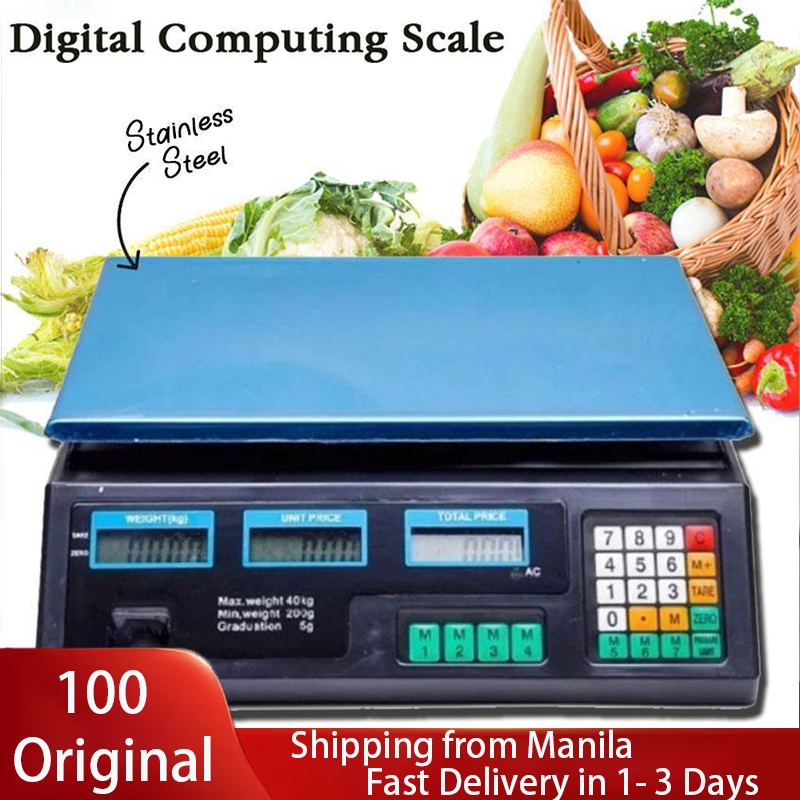 Rechargeable Digital Price Computing Scale 1kg to 40kg Electronic ...