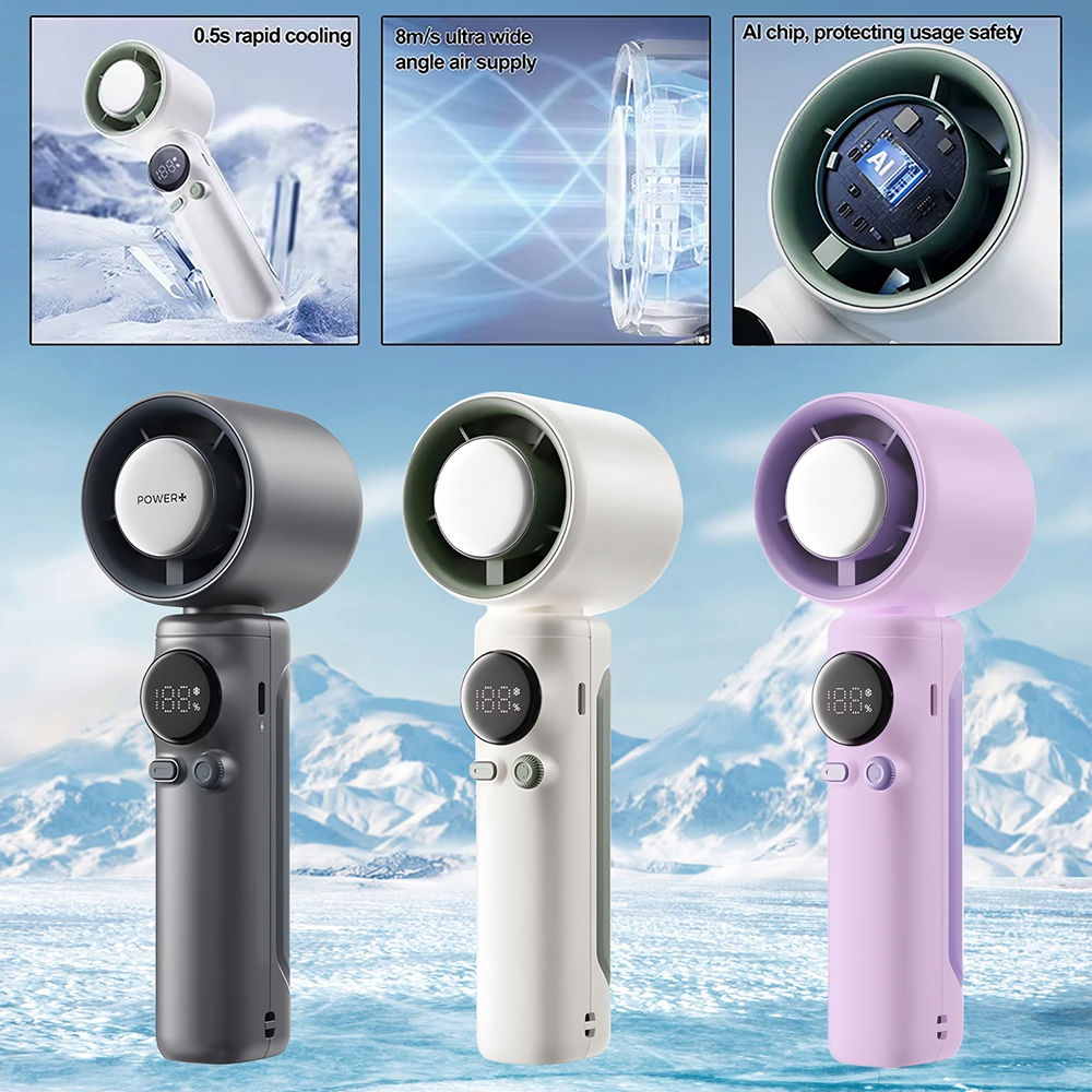 New Portable Mini Fan Handheld/Desktop USB Rechargable Turbine Fan 100 ...