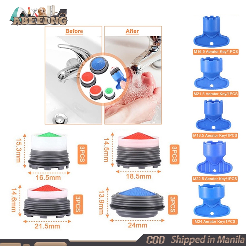 17Pcs/Set Faucet Cache Aerators Tap Aerators Flow Restrictor Faucet ...