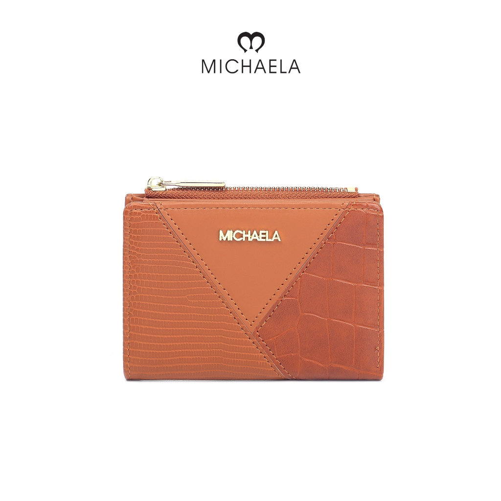 MICHAELA Luxury Bifold Short Wallet 7 Slots Crocodile Lizard Pattern for Commute Trips WP6513212 ...