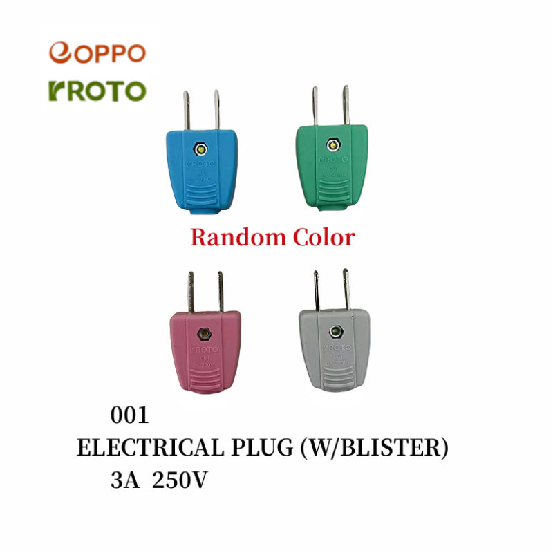 001# 3A 250V Fixed Male Plug Socket Color Plug Regular type Plug ...