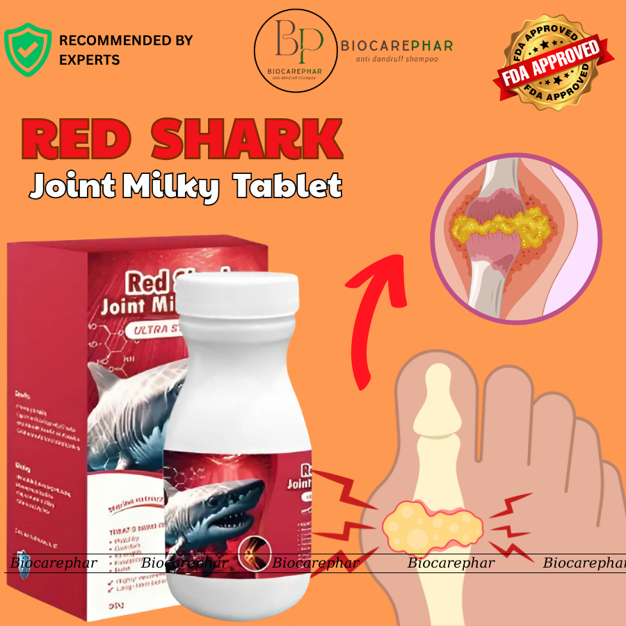 [Genuine] Red Shark Joint Milky Tablets 30g – FDA Approved Pain Relief ...