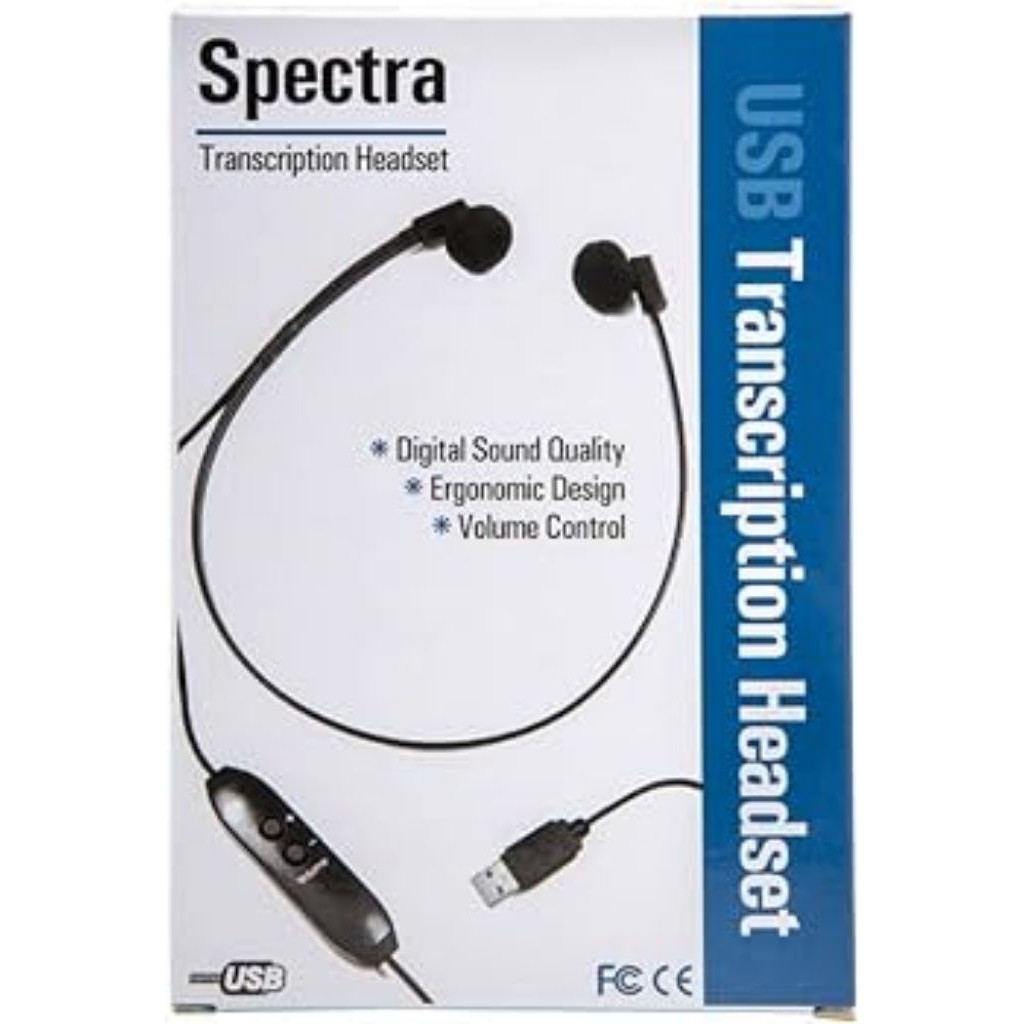 Spectra USB Transcription Under Chin Headset | Shopee Philippines