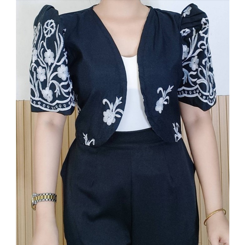 Hanna Embroid Bolero | Women's Formal Attire | Puff Sleeve with Pilon ...