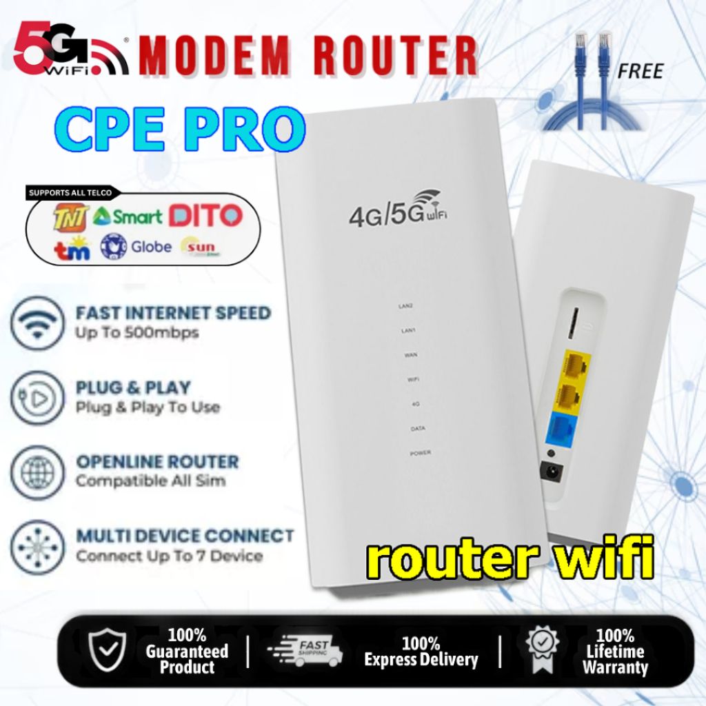 WiFi Router Sim Card Modem 4G/5G Pro CPE Original LTE Cat12 Up To ...