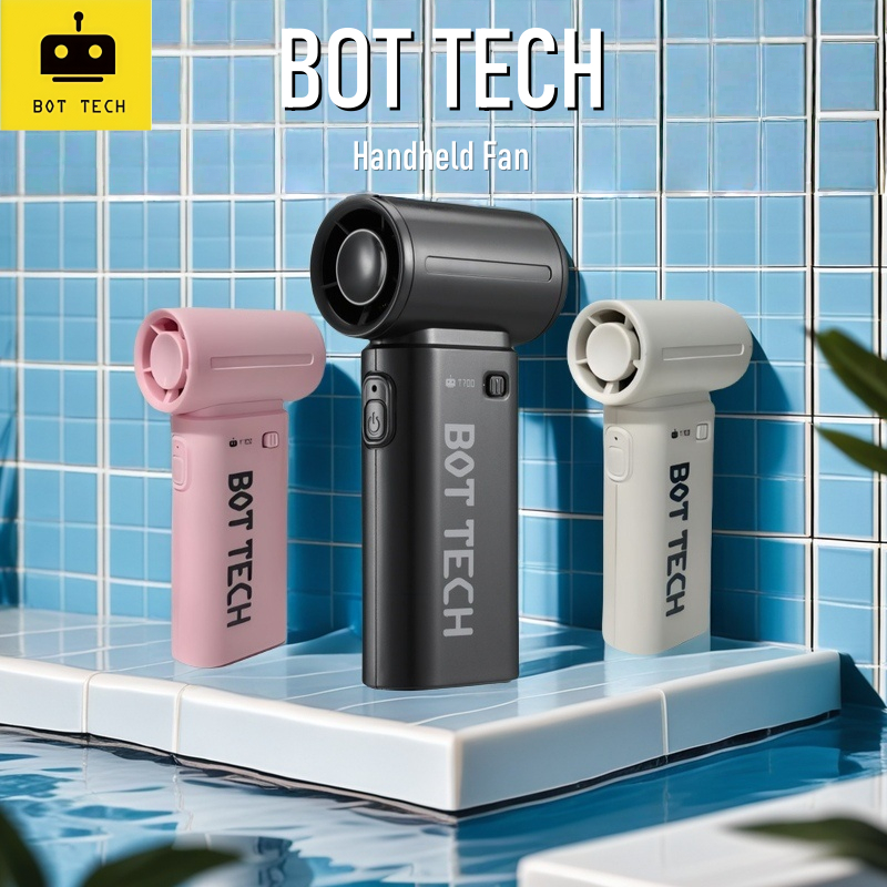 BOT TECH Handheld Fan BT-T700 Portable Jet Fan Rechargeable USB Fans ...