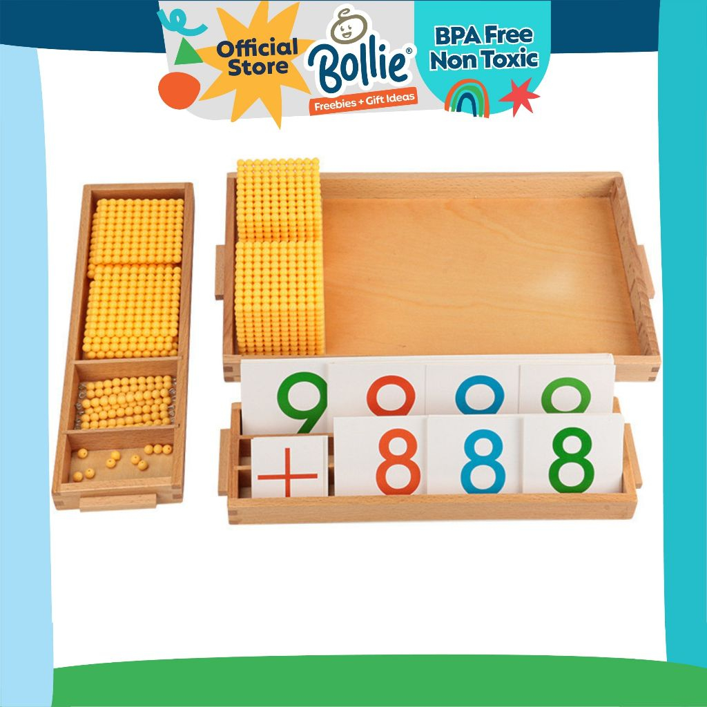 Bollie Baby Montessori Golden Beads Decimal System with Cards ...