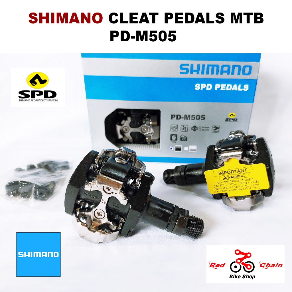 SHIMANO CLEAT PEDALS PD-M505 for MTB (Original) | Shopee Philippines