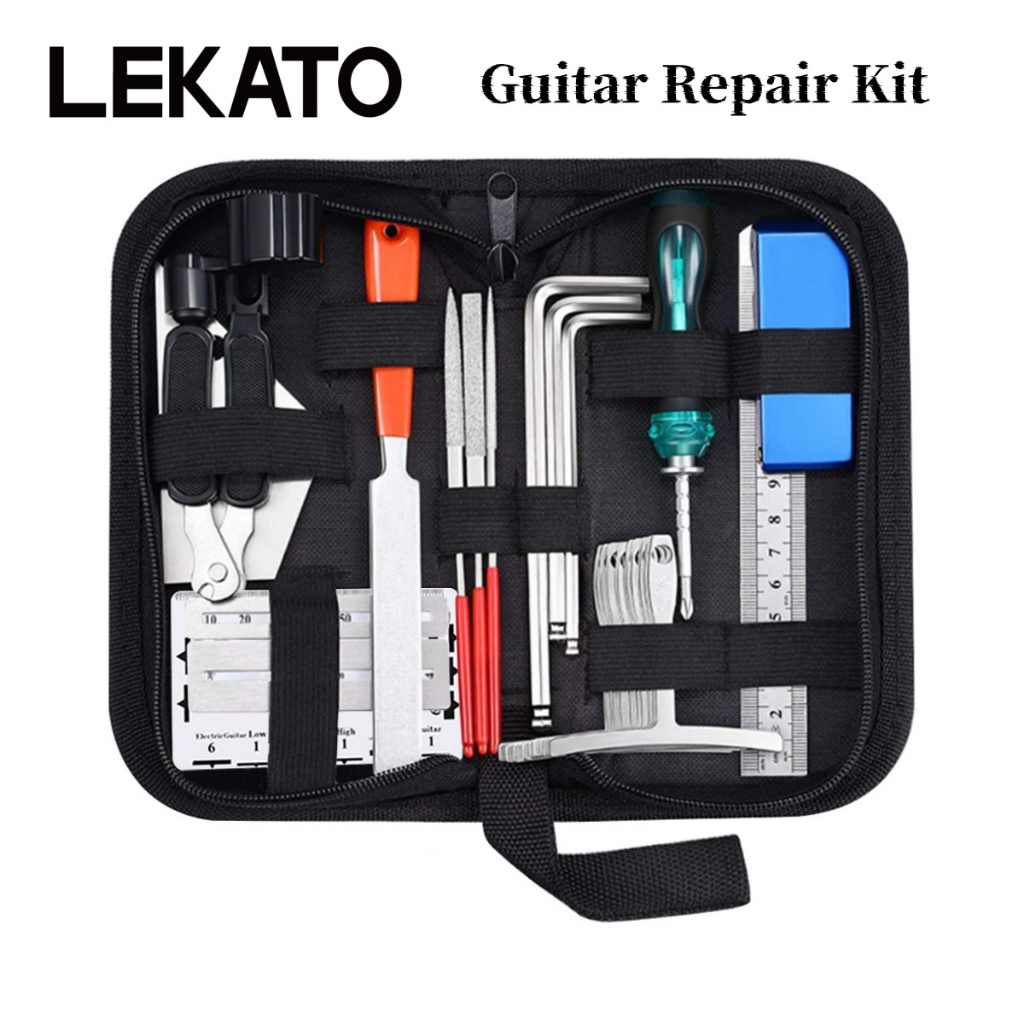 LEKATO 25PCS Guitar Maintenance Kit Guitar Tools For Setup Guitar ...