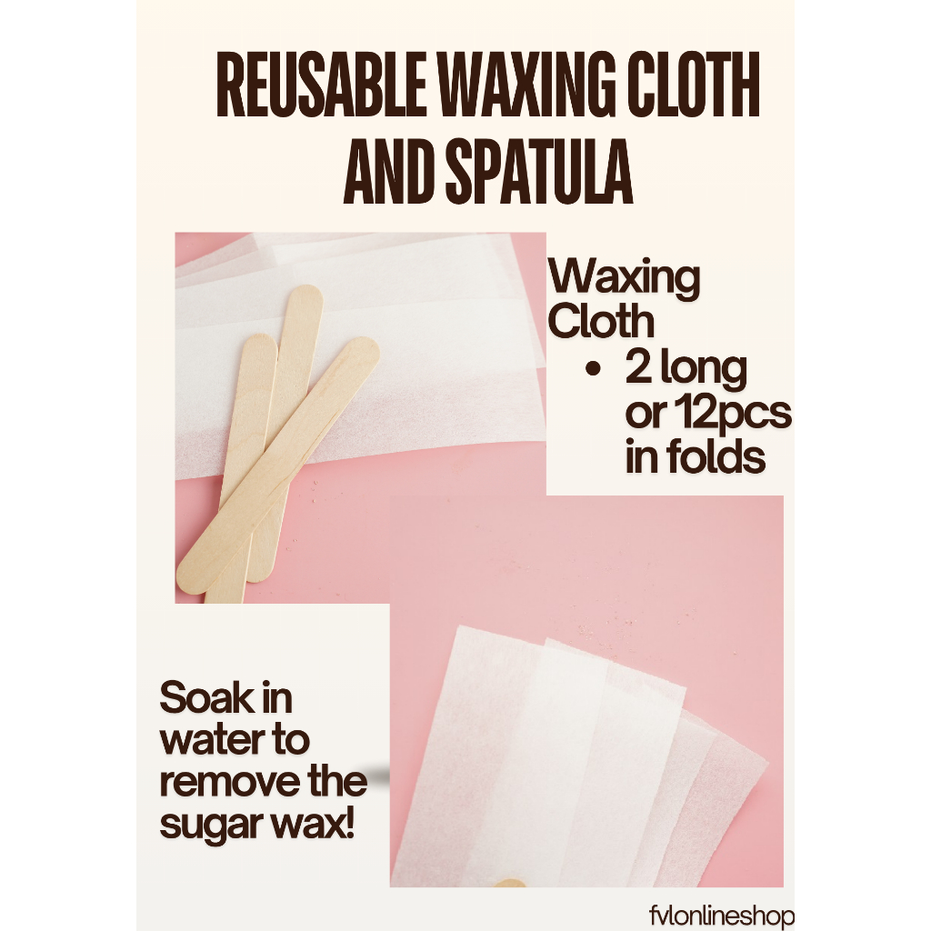 Waxing Strips/Cloth and Wooden Spatula Applicator - Strip It | Shopee ...