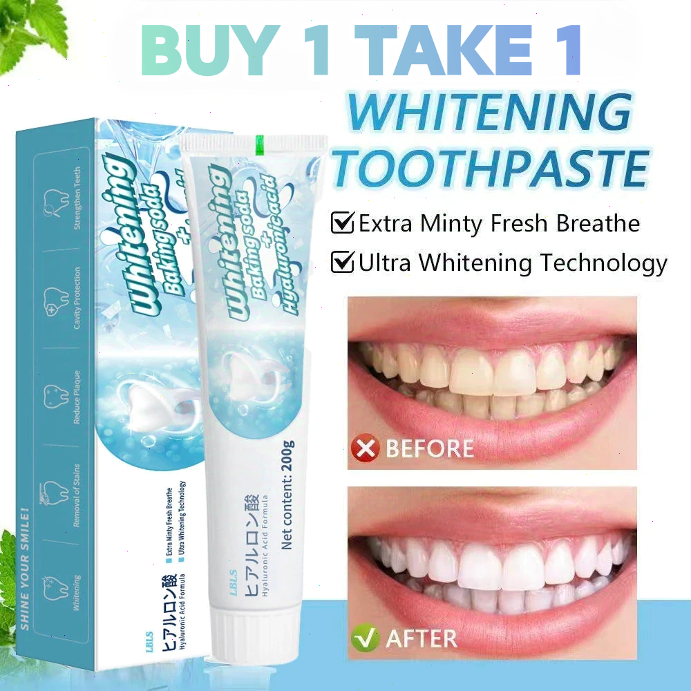 Whitening Powder + Toothpaste Vitamin C Hyaluronic Acid Dual-Effect ...