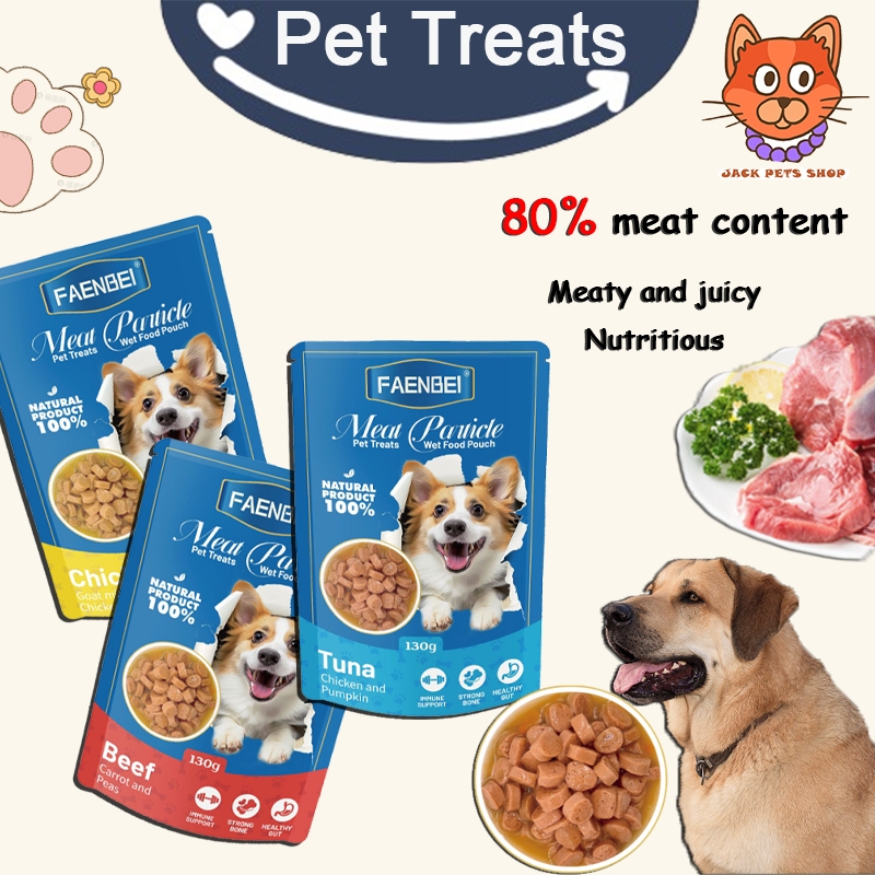130g Pet Treats Wet Food Pouch Dog Wet Food Pet Wet Food Real Meat ...